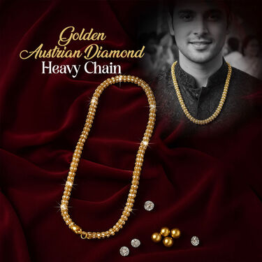 Golden Austrian Diamond Heavy Chain (HGC5) – Naaptol