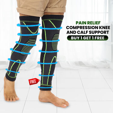 Pain Relief Compression knee And Calf Support B1G1 (PRS80) – Naaptol